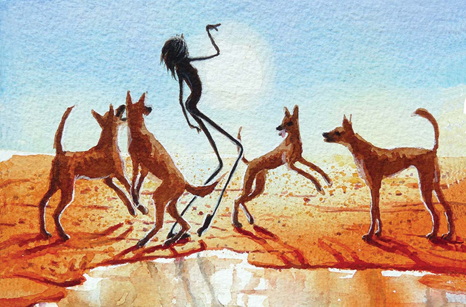 Dingo Dancer - Paper Print - Judy Prosser